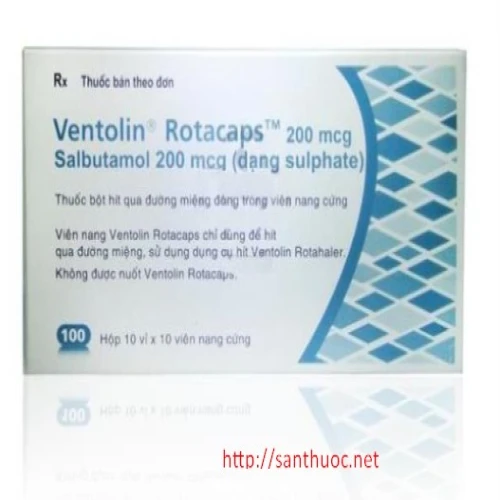 Ventolin Rotacaps Cap.200mcg - Thuốc giúp điều trị các bệnh lý đường hô ...