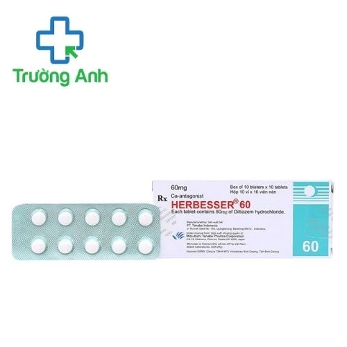 Herbesser 60mg – Thuốc điều trị huyết áp, tim mạch của Indonesia