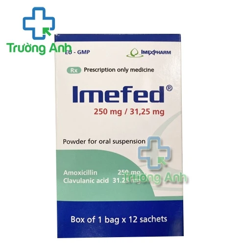 Imefed 250mg/31.25mg Imexpharm (bột) - Thuốc điều trị nhiễm khuẩn