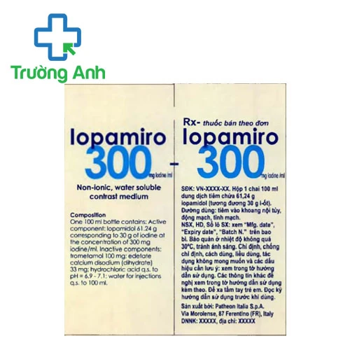 Iopamiro 300mg/ml (chai 100ml) Patheon - Thuốc cản quan X quang