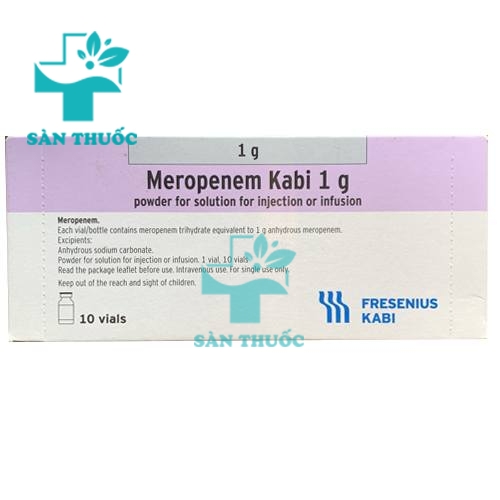 Meropenem Kabi 1g - Thuốc điều trị nhiễm khuẩn nặng của Ý