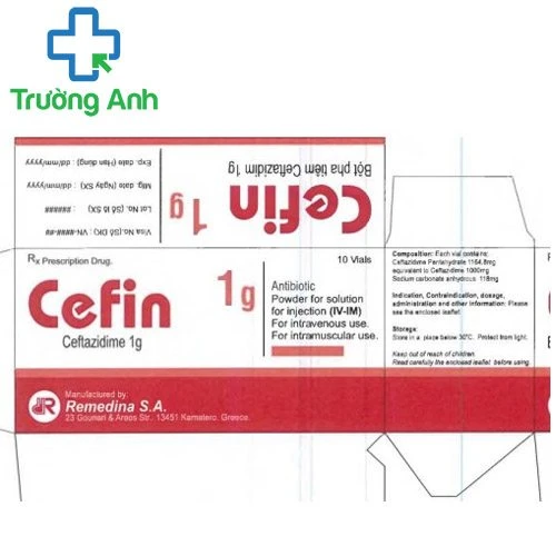 Cefin 1g Remedina- Thuốc điều trị nhiễm khuẩn hiệu quả của Greece