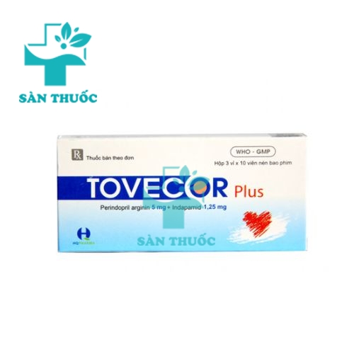 Tovecor plus Dopharma - Thuốc điều trị tăng huyết áp