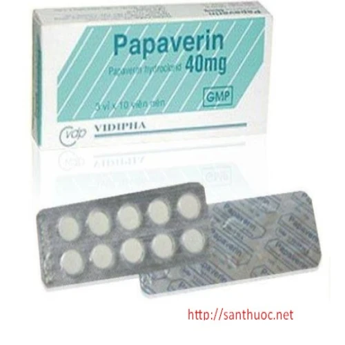 Papaverin 40mg Vidipha - Thuốc giúp điều trị đau co thắt cơ trơn